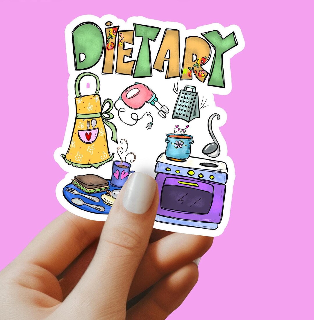 Dietary Sticker, Dietary Decal, Laptop Sticker, Tumbler Sticker, Water ...