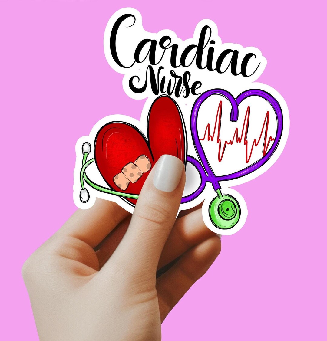Cardiac Nurse Sticker, Cardiac RN Sticker, Laptop Sticker, Tumbler ...