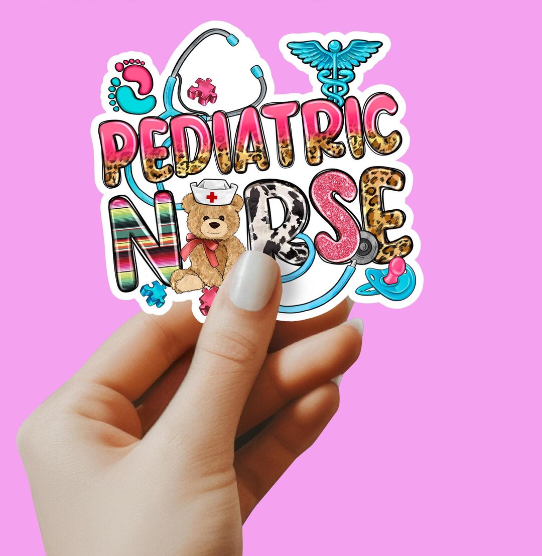 Pediatric Nurse Sticker, Pediatric RN Sticker, Laptop Sticker, Tumbler ...