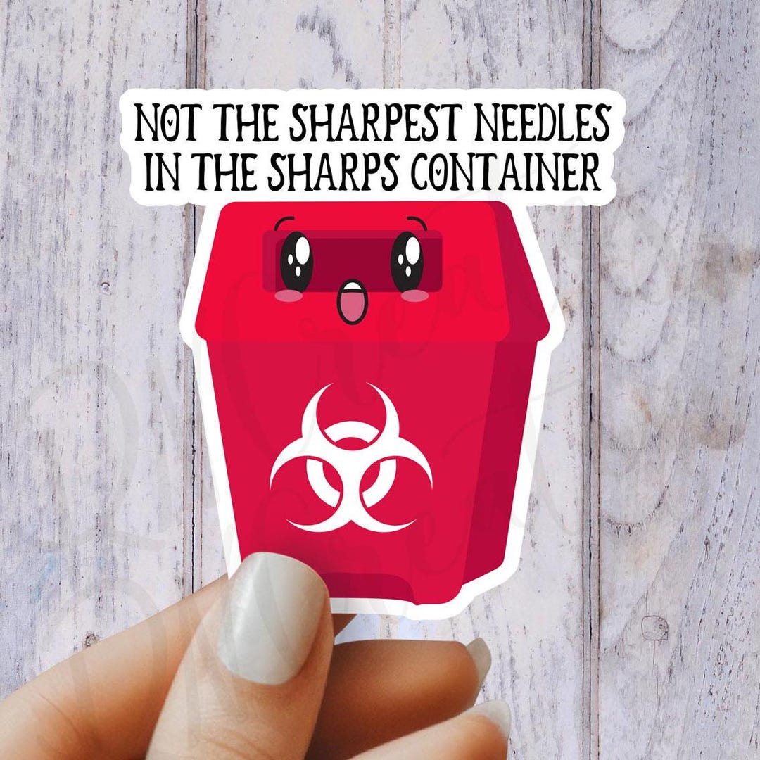 Not the Sharpest Needle Sticker, Funny Medical Sticker, Laptop Sticker ...