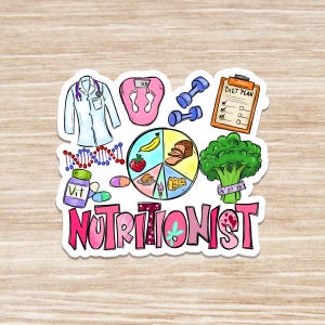 Nutritionist Sticker, Sticker, Laptop Sticker, Tumbler Sticker, Water ...