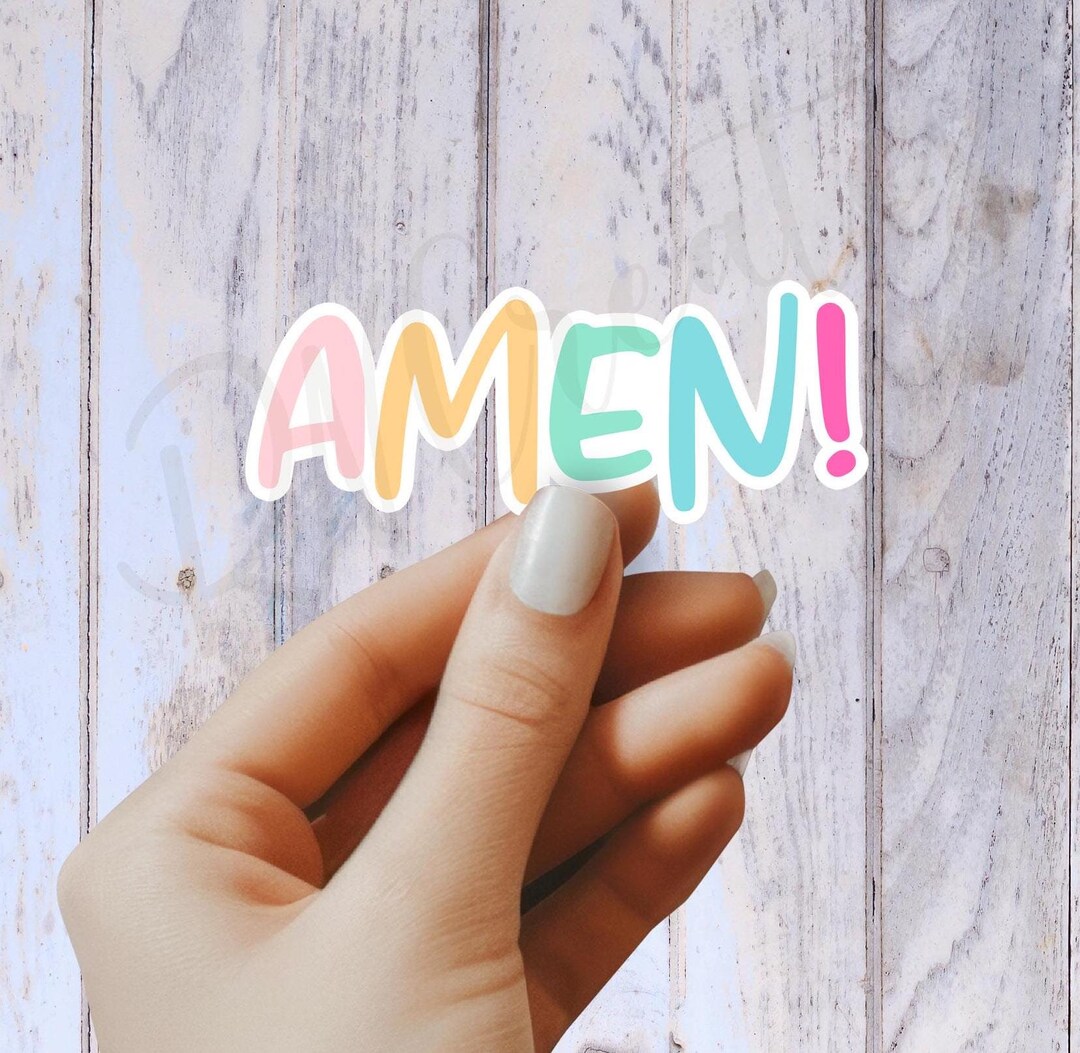 Amen Sticker, Laptop Sticker, Tumbler Sticker, Waterproof Sticker ...