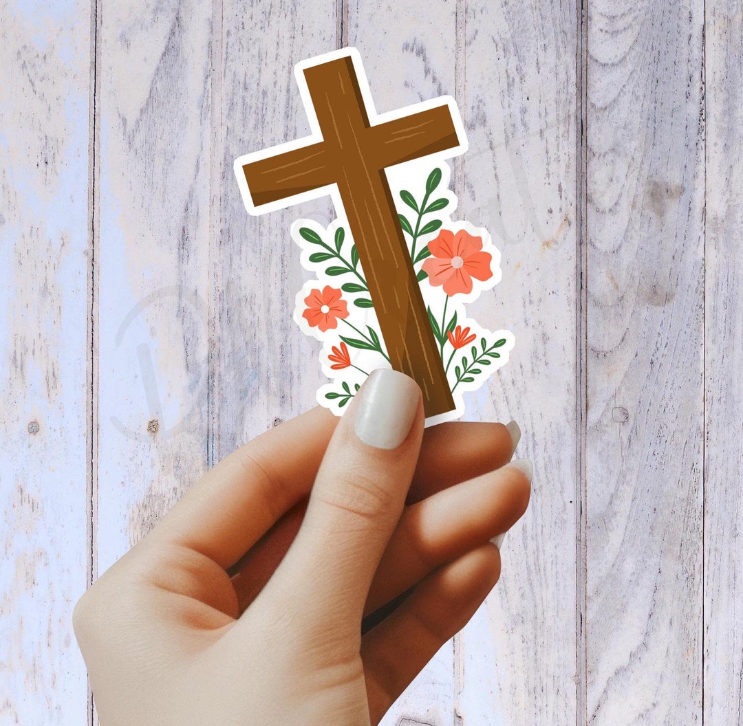 Cross Sticker, Jesus Sticker, Laptop Sticker, Tumbler Sticker ...