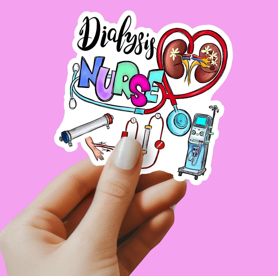 Dialysis Nurse Sticker, Dialysis RN Sticker, Laptop Sticker, Laptop ...