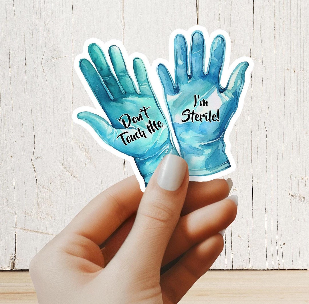 Sterile Gloves Sticker, Funny Medical Sticker, PPE Sticker, Laptop ...