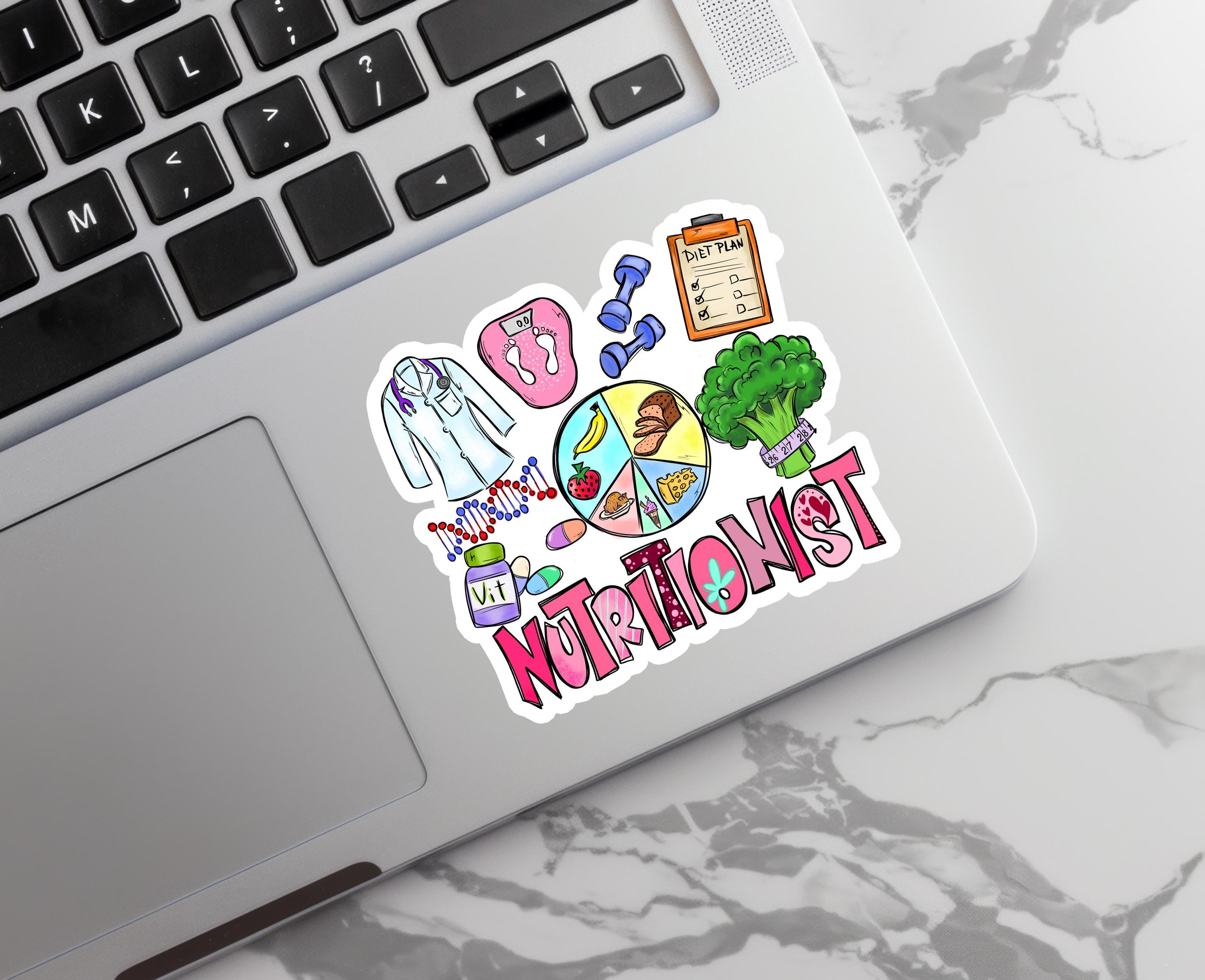 Nutritionist Sticker, Sticker, Laptop Sticker, Tumbler Sticker, Water ...