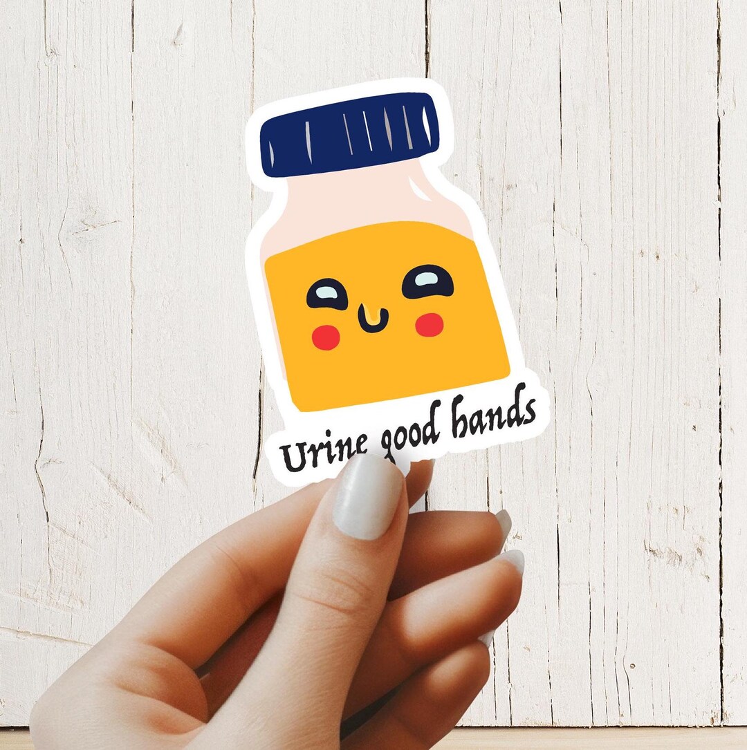 Urine Good Hands Sticker, Funny Medical Sticker, Laptop Sticker ...