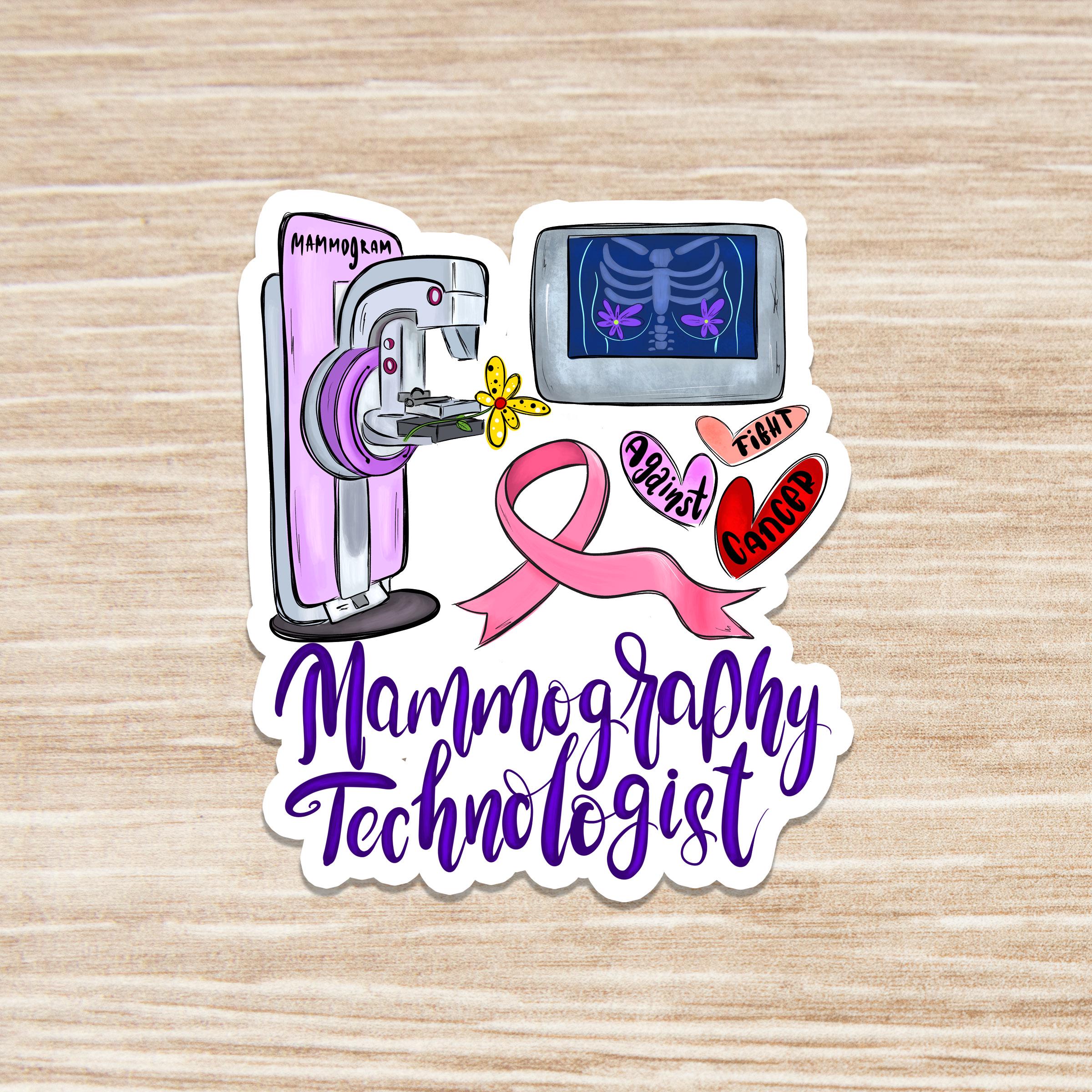 Mammography Tech Sticker, Mammo Tech Sticker, Laptop Sticker, Tumbler ...