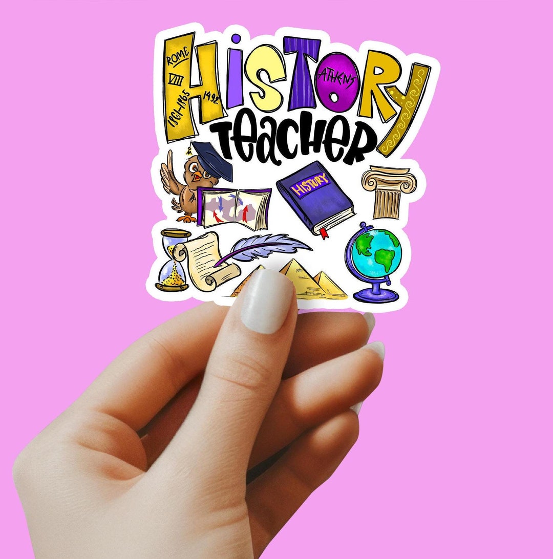 History Teacher Sticker, History Teacher Decal, Laptop Sticker, Tumbler ...