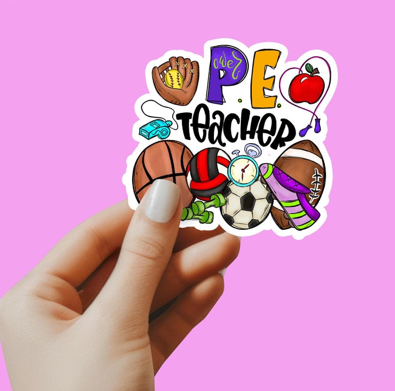 Physical Education Teacher Sticker, PE Teacher Sticker, Laptop Sticker ...