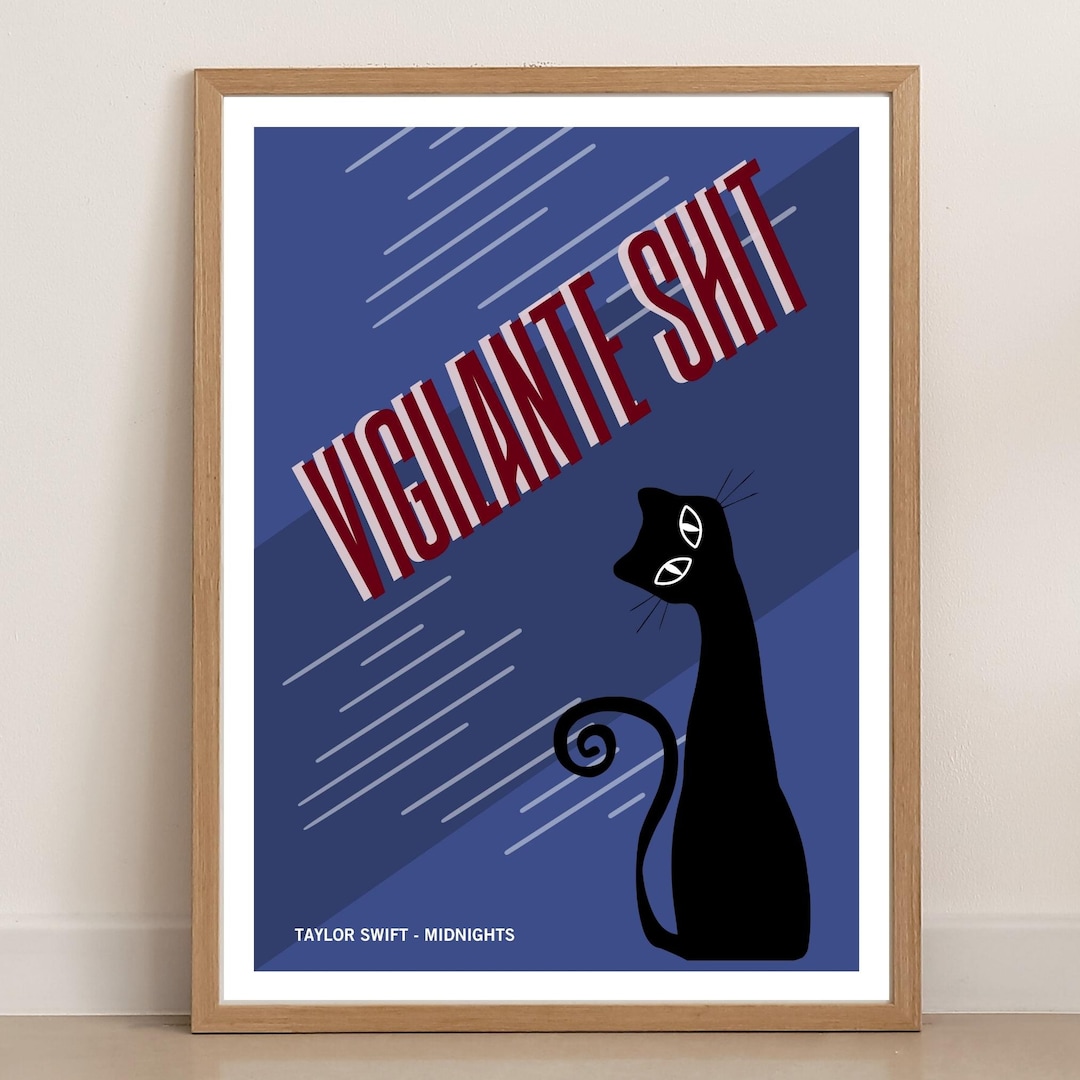 Midnights Era Vigilante Shit Poster Eras Tour Taylor Swift Merchandise ...