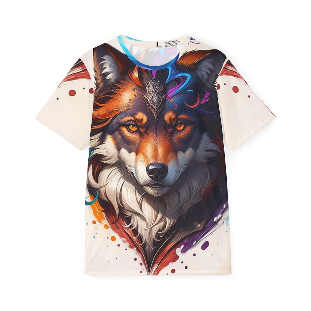 Lobo Men's Sports Jersey, Colorful Wolf Design, Athletic Tee, Sports ...