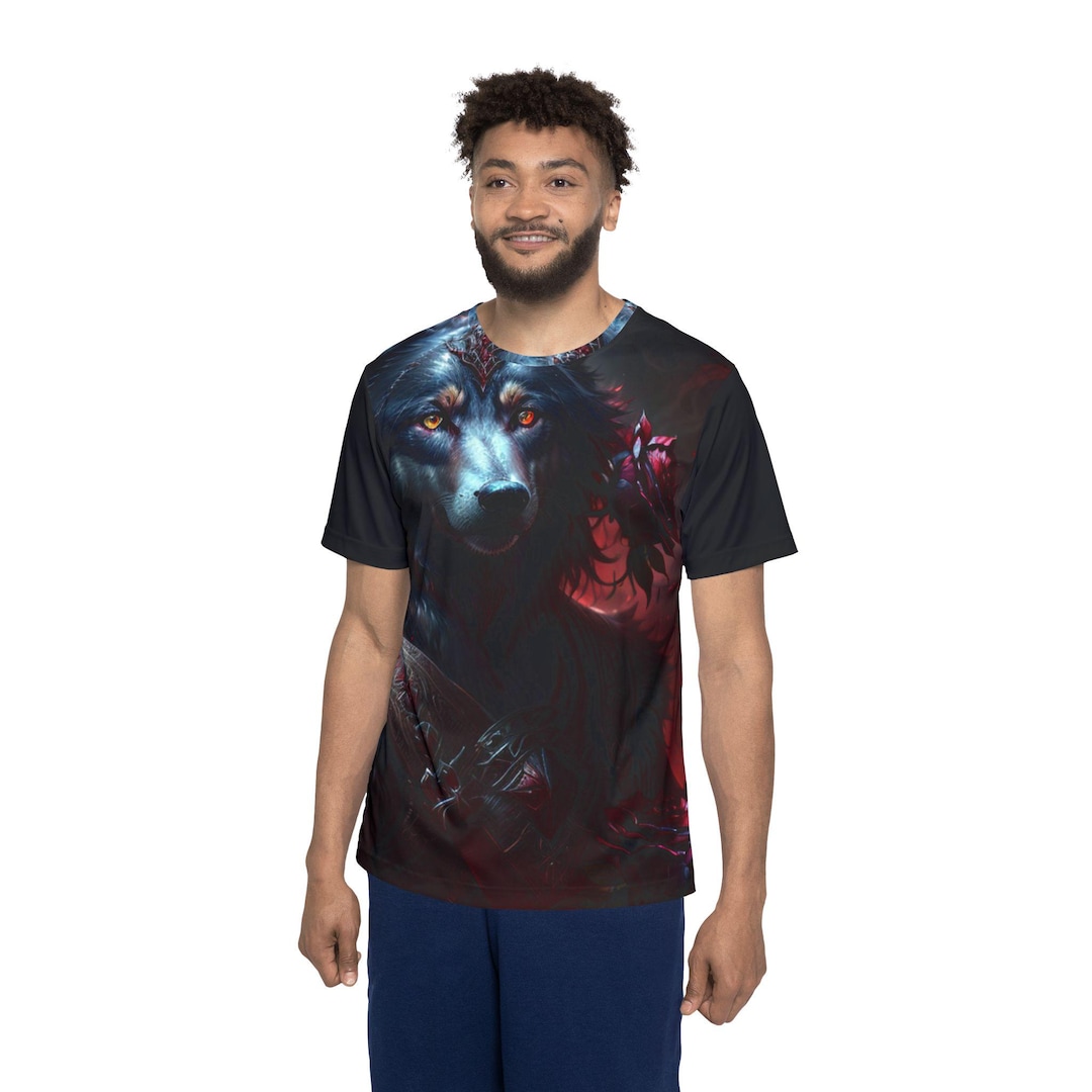 Men's Sports Jersey, Wolf Design, Lobo, Athletic Shirt, Sports Top ...