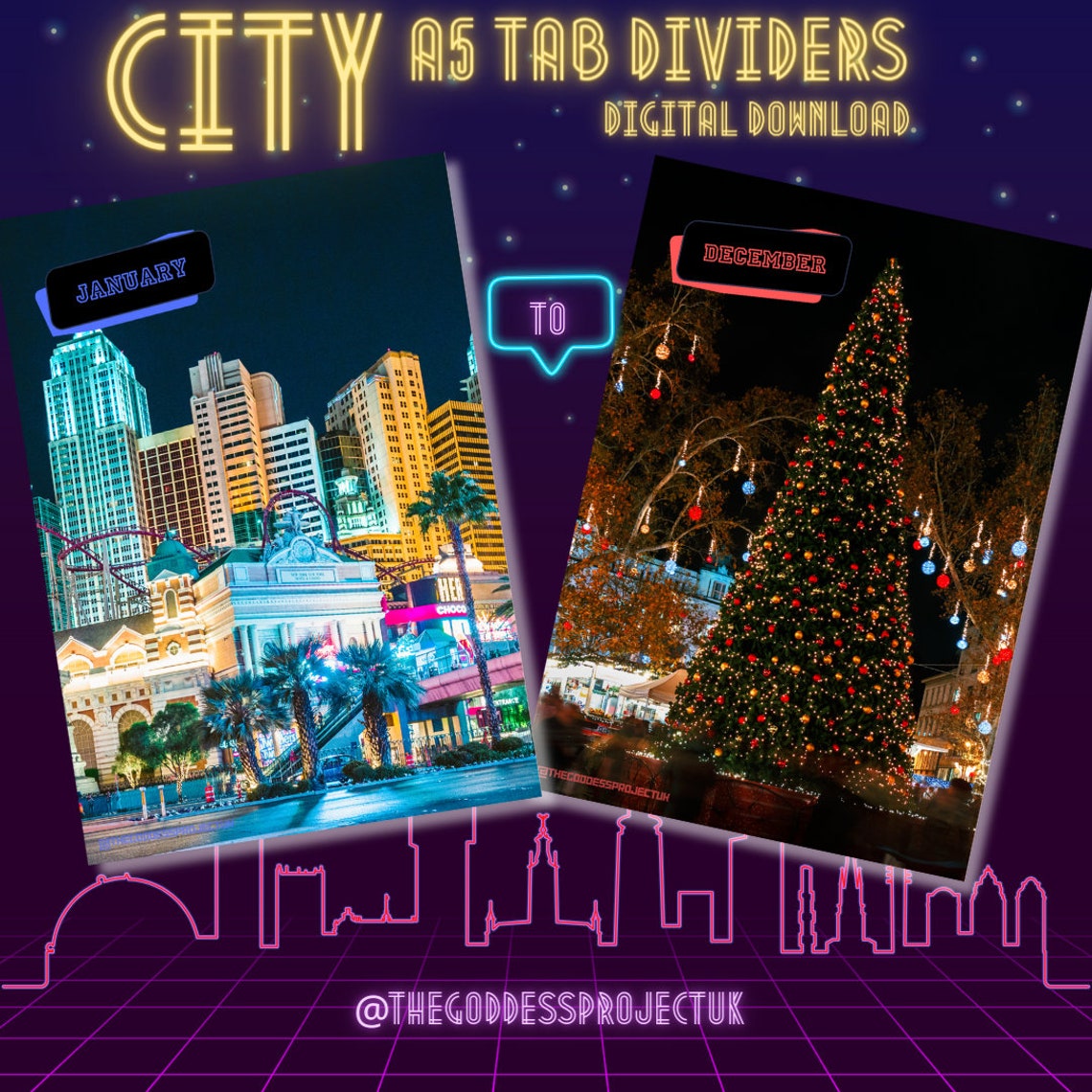 PART 1 CITIES A5 Tab Divider Pages / Monthly Dividers / Tracker ...