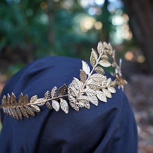 Greek Goddess God Gold Leaf Wreath Zeus Athena Aphrodite Tiara Crown ...