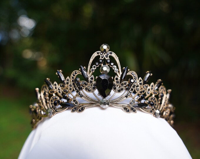 Very Demure Black Headband Tiara Bridal Crown Birthday Wedding Gift ...