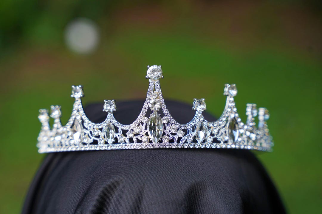 Ice Queen Silver Crystal Tiara Bridal Spiky Crown Birthday Wedding Gift ...