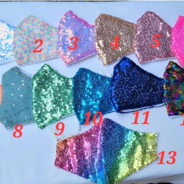 Sequin Mask - Etsy