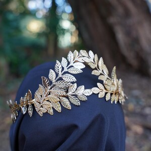 Greek Goddess God Gold Leaf Wreath Zeus Athena Aphrodite Tiara Crown ...