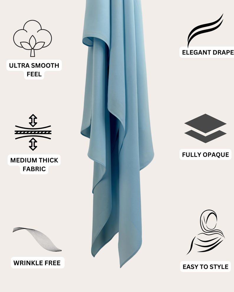 Diamond Chiffon Hijab - Dusty Blue - Etsy