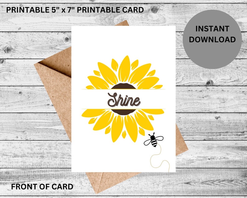 Shine Bumble Bees Congratulations Card Digital Download Instant Great ...