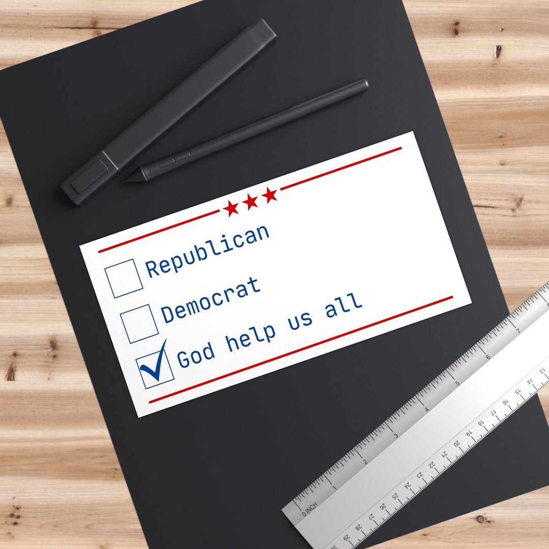 Funny Election 2024 Bumper Sticker, Vinyl Car Decals - Etsy