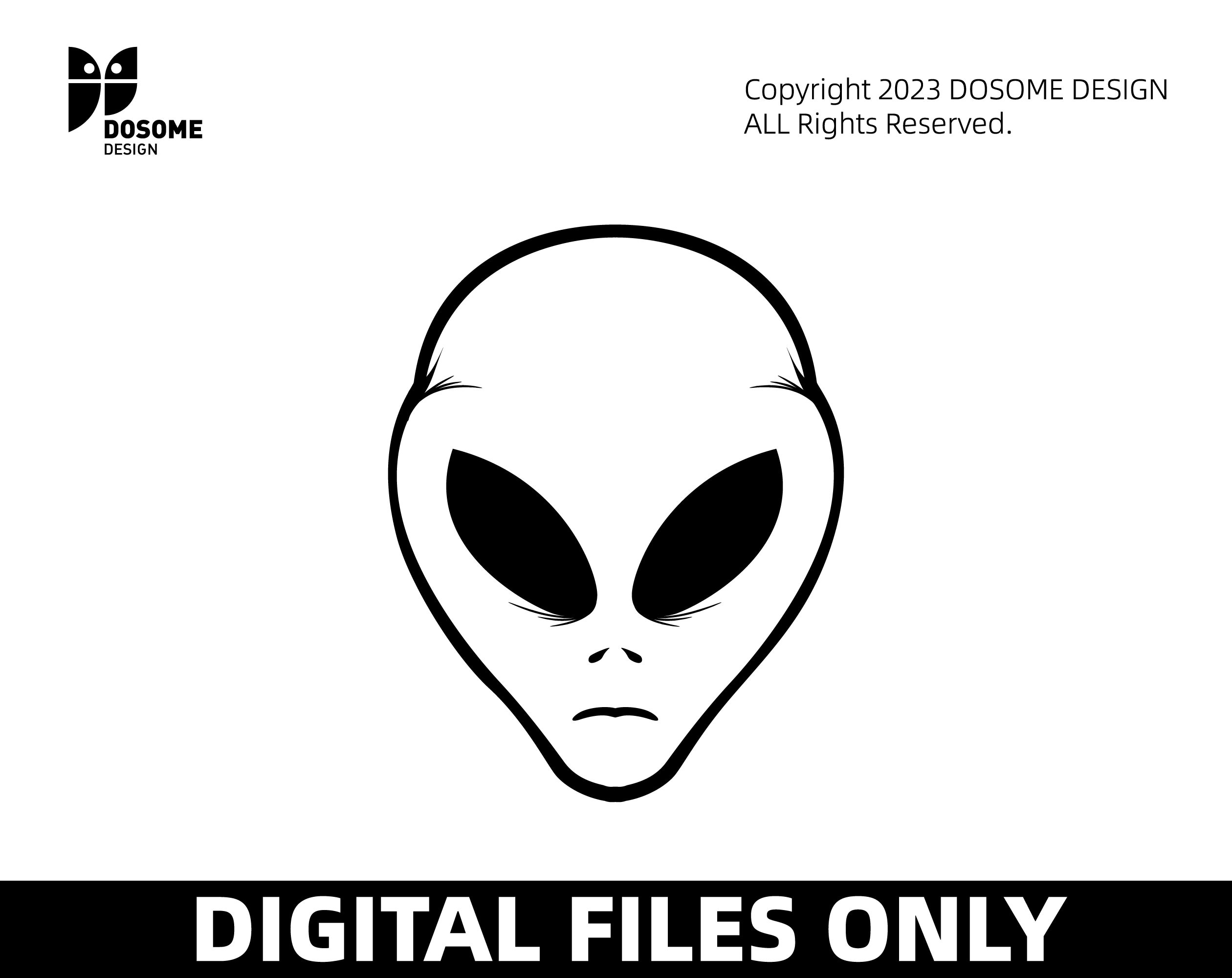 Alien Head SVG Files | Alien Cut Files | Alien Face Vector Files ...