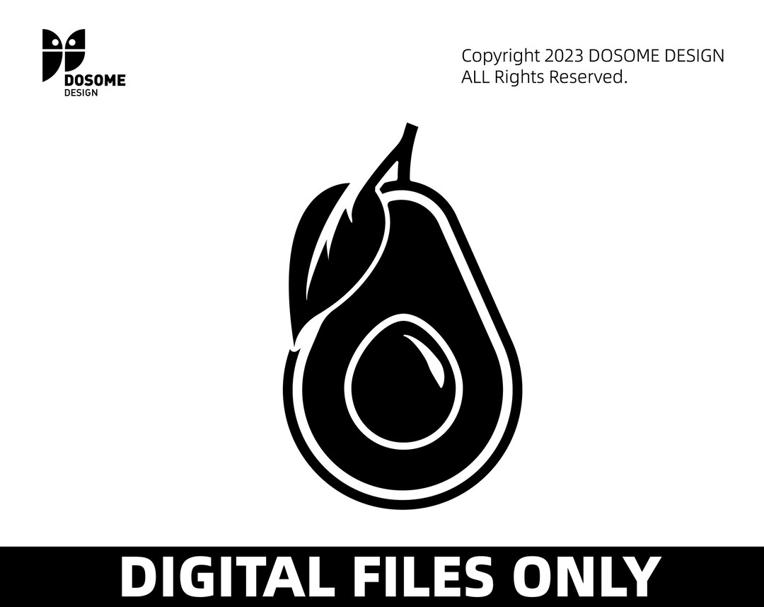 Avocado SVG Files | Kawaii Fruit SVG Cut Files | Avocado Slice SVG ...