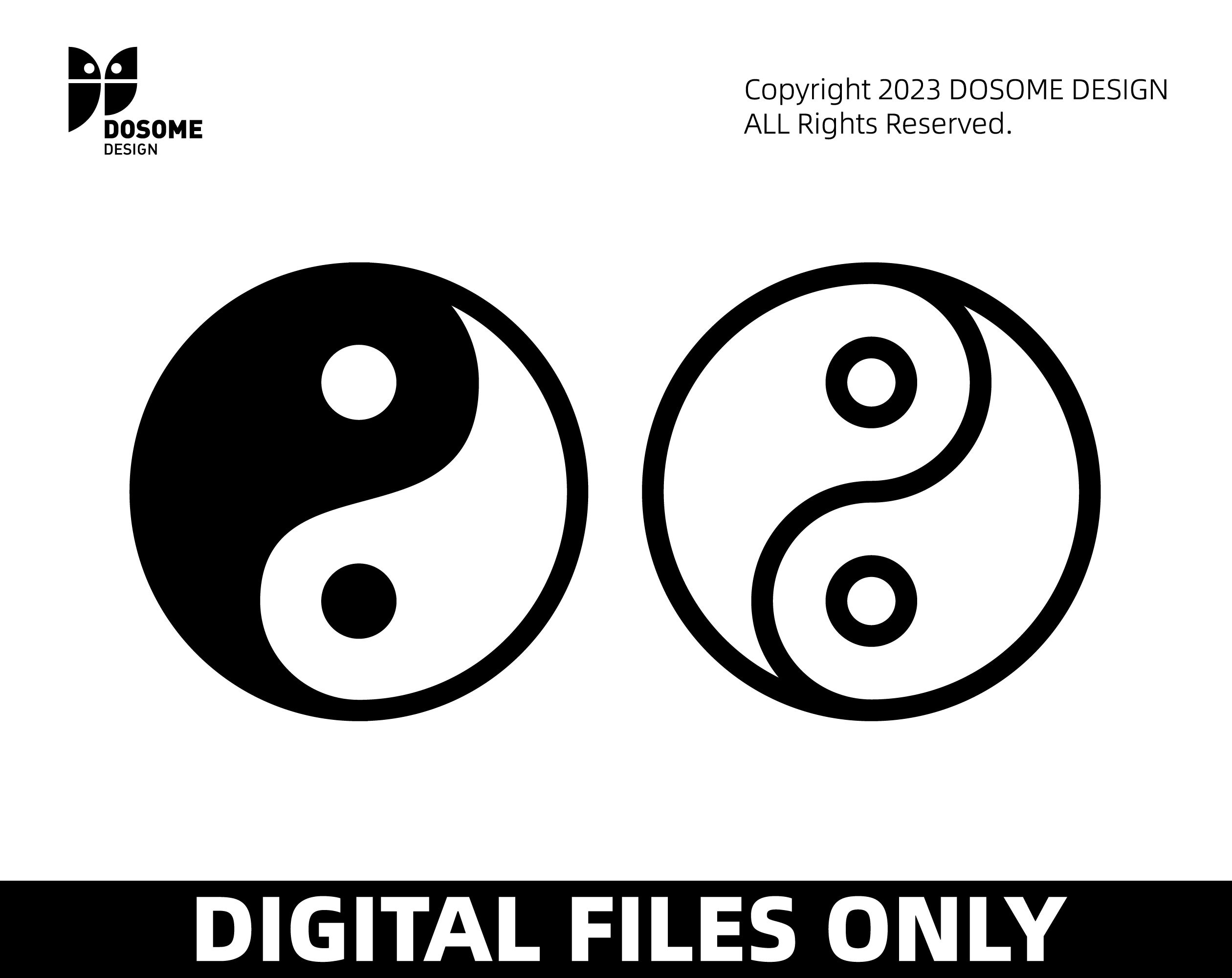 Yin and Yang SVG Files | Yin-yang Cut Files | Yin and Yang Vector Files ...