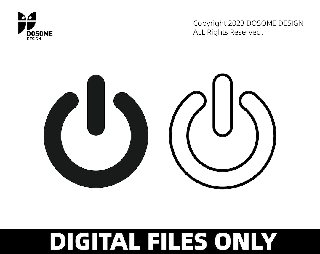 Power Button SVG Files | On-off Button Cut Files | Power Symbol Vector ...
