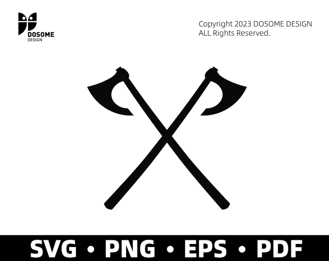 Crossed Axes SVG Files | Battle Axe SVG Cut Files | Axe Silhouette SVG ...