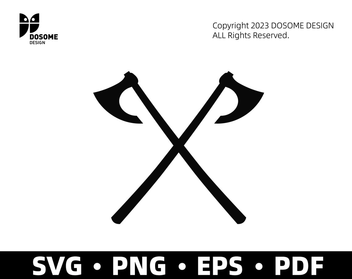 Crossed Axes SVG Files Battle Axe SVG Cut Files Axe Silhouette SVG ...