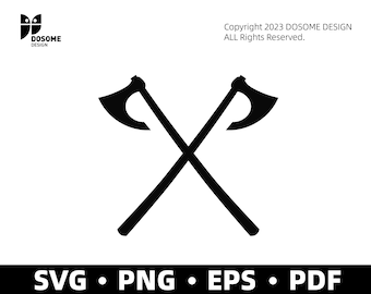Crossed Axe Frame SVG Axe SVG Cut Files Axe Silhouette SVG Vector Files ...