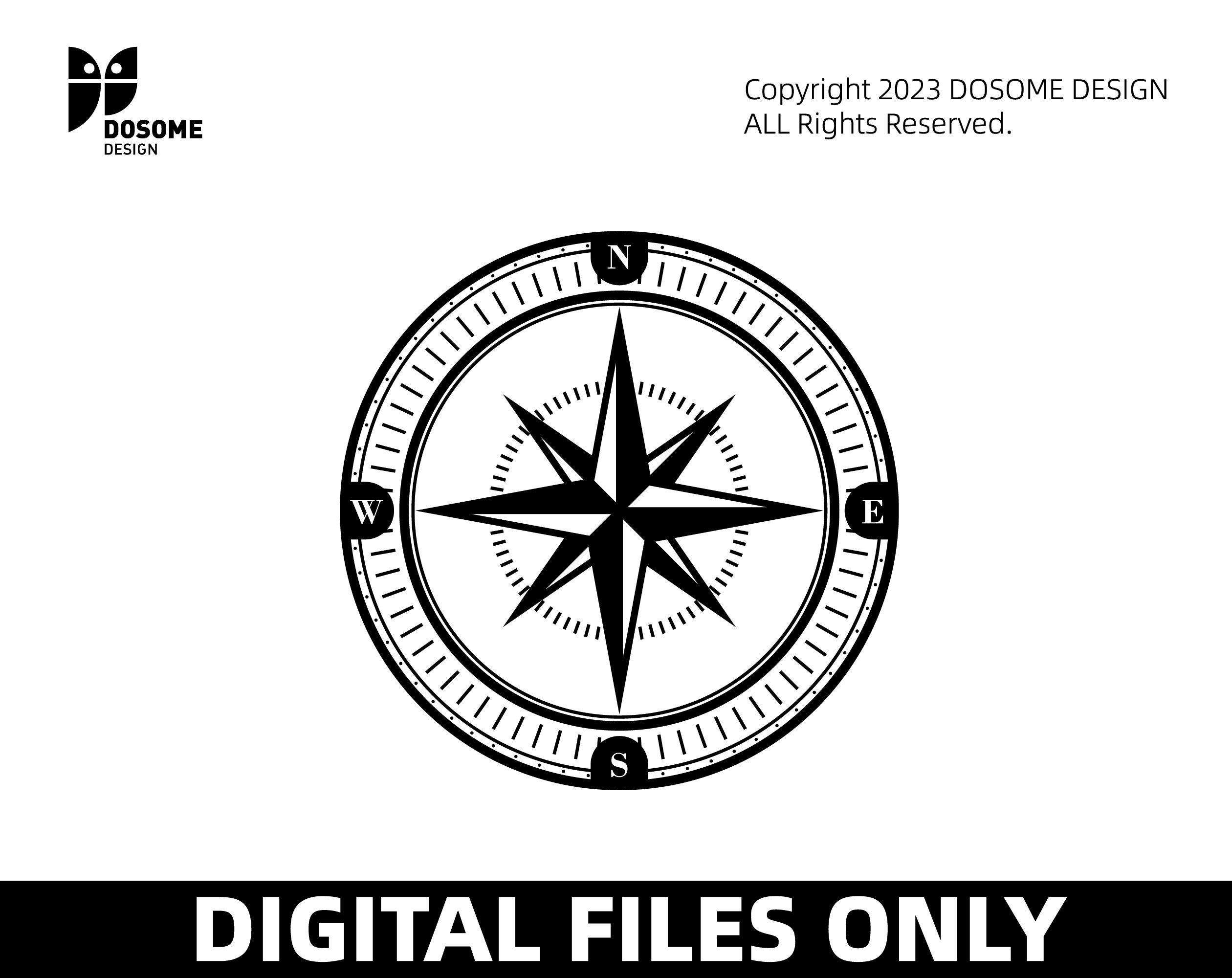 Nautical Compass SVG Files | Compass Cut Files | Nautical Compass ...