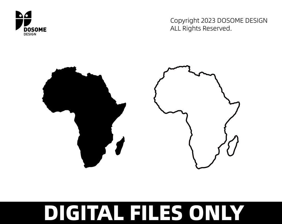 Africa Shape SVG Files | Africa Cut Files | Countries Vector Files ...