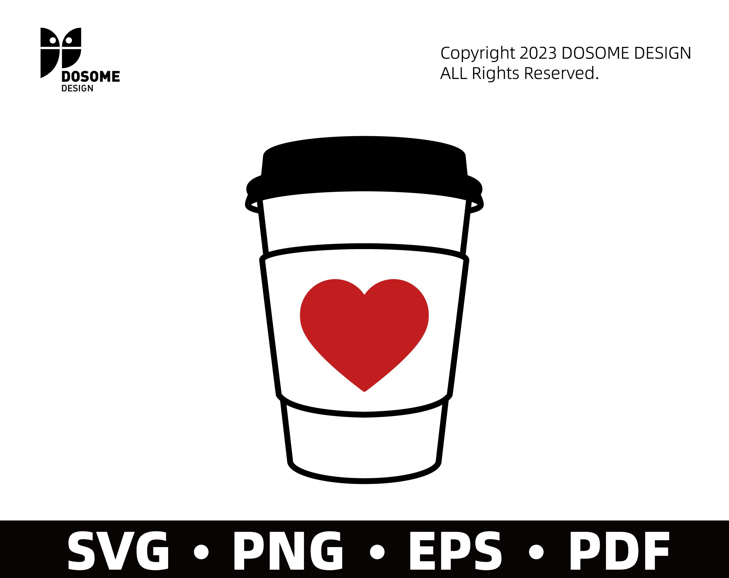 Coffee Cup Heart SVG Files | I Love Coffee Cut Files | Coffee Cafe ...