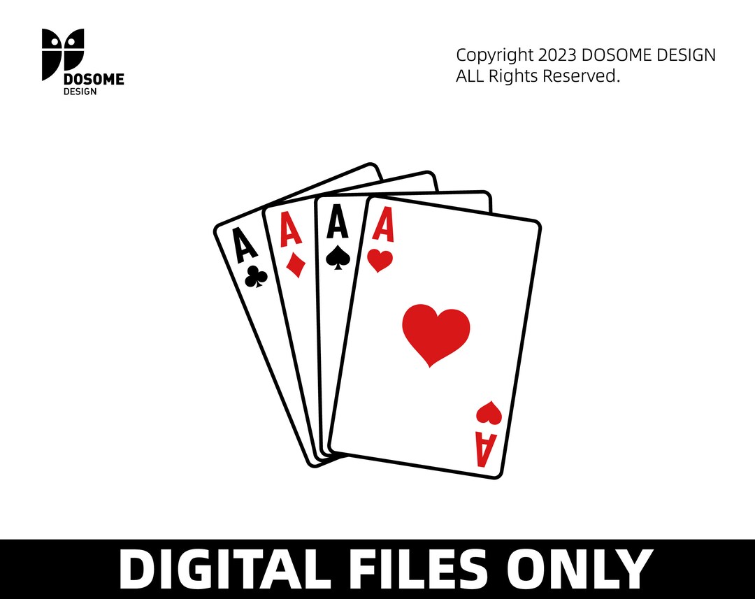 Aces Playing Cards SVG Files | Ace of Spades | Aces of Hearts | Ace of ...