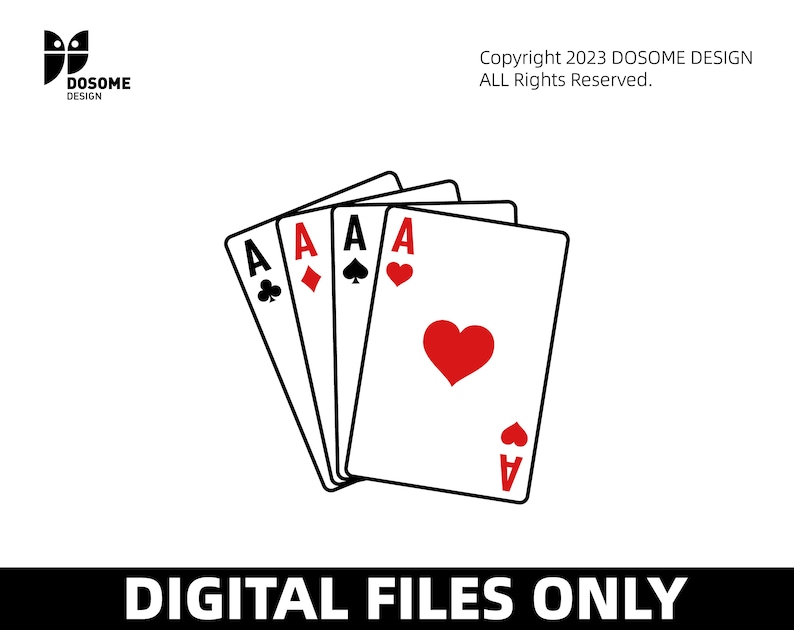 Aces Playing Cards SVG Files | Ace of Spades | Aces of Hearts | Ace of ...