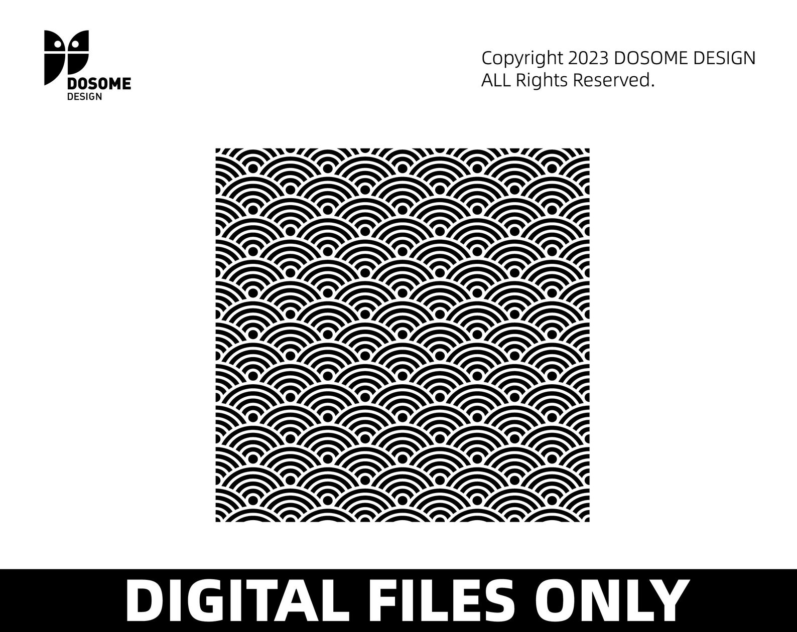 Japanese Wave Pattern SVG Files | Seamless Scallop Pattern Cut Files ...