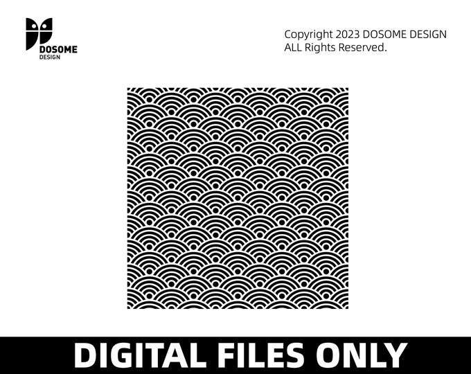 Japanese Wave Pattern SVG Bundle - Etsy Canada