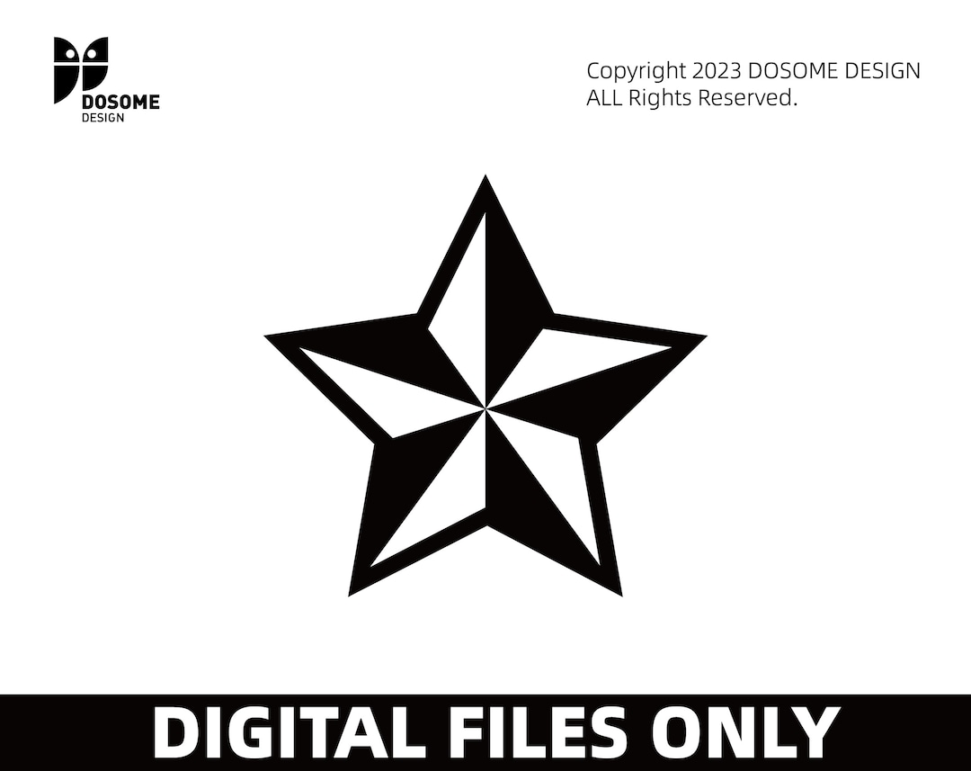 Nautical Star SVG Files | Nautical Star Cut Files | Nautical Star ...