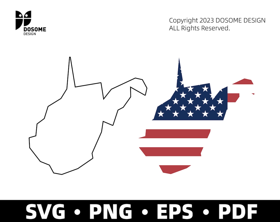 West Virginia State SVG Files | West Virginia Silhouette Cut Files ...