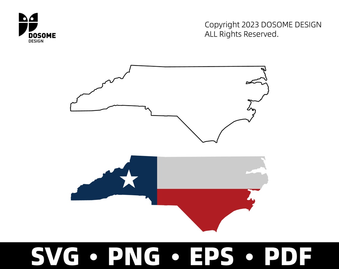 North Carolina Outline SVG Files | North Carolina Cut Files | United ...