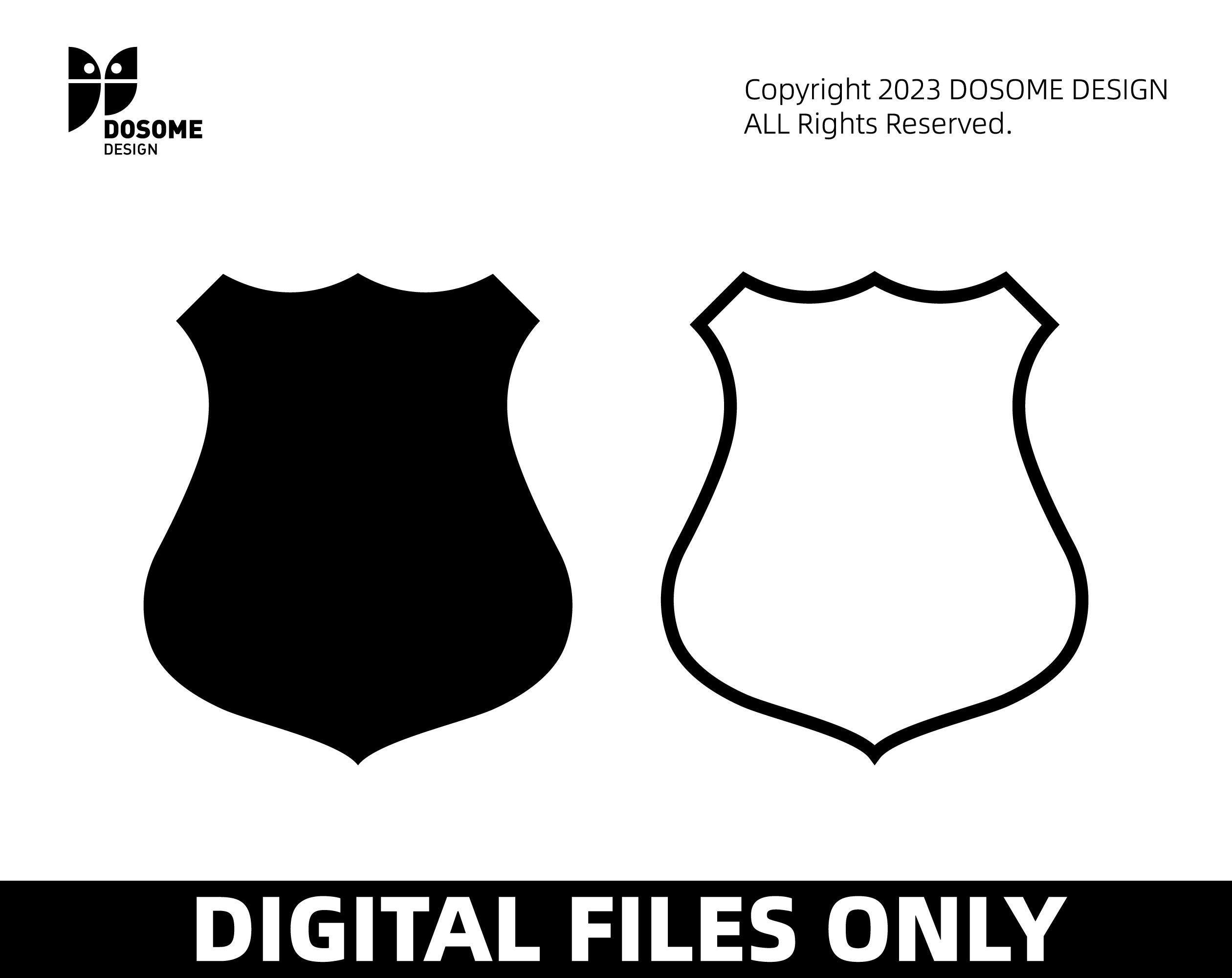 Police Badge Outline Silhouette SVG | Police SVG | Police Shield ...