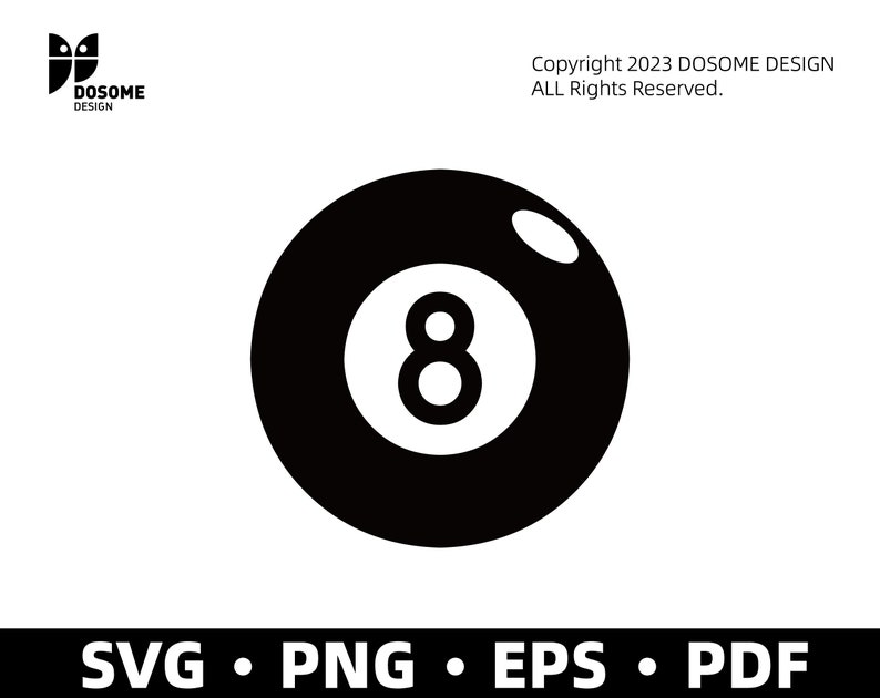 8 Ball Pool Billiard Ball SVG Files | 8 Ball Billiard Ball Cut Files ...