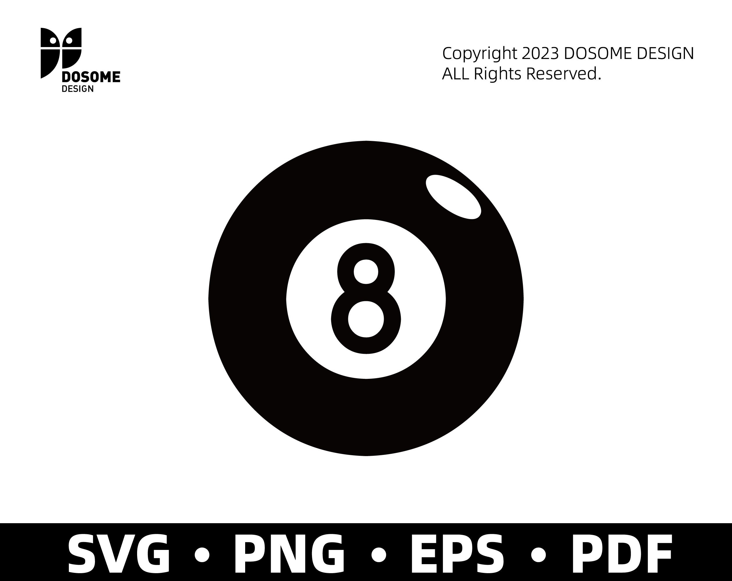8 Ball Pool Billiard Ball SVG Files | 8 Ball Billiard Ball Cut Files ...