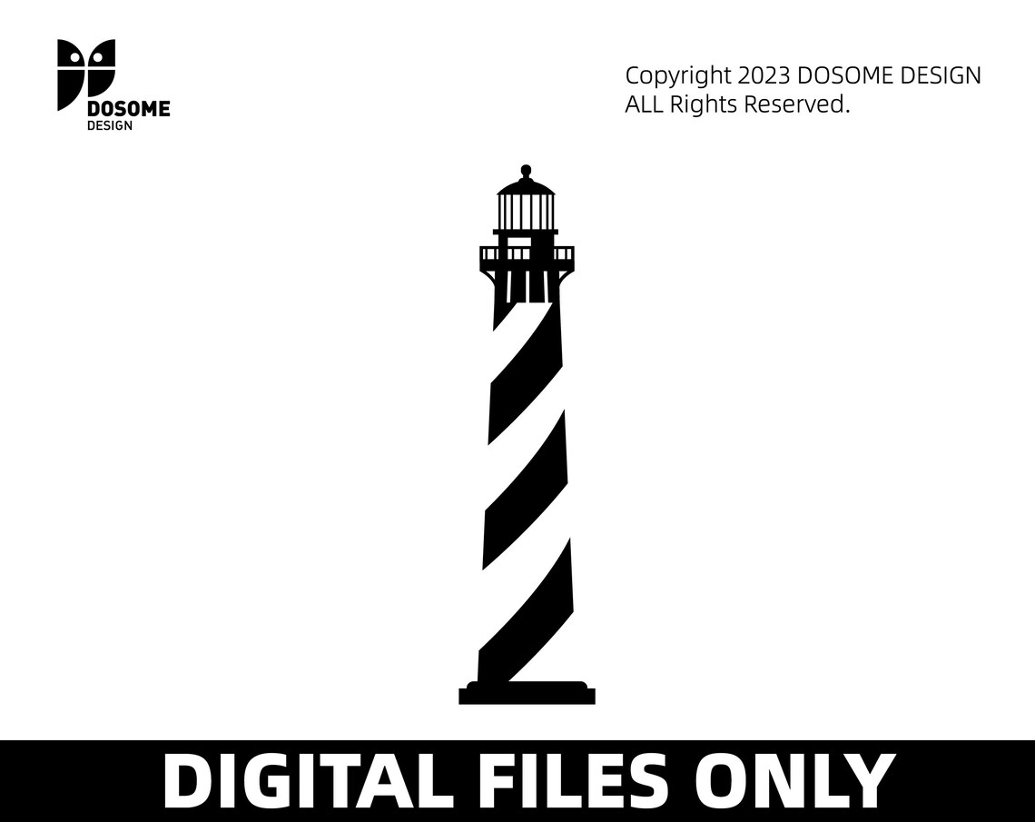 Nautical Lighthouse SVG Files | Lighthouse Silhouette Cut Files ...