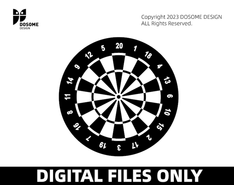 Dartboard SVG Files | Dart Bullseye Cut Files | Dartboard Vector Files ...