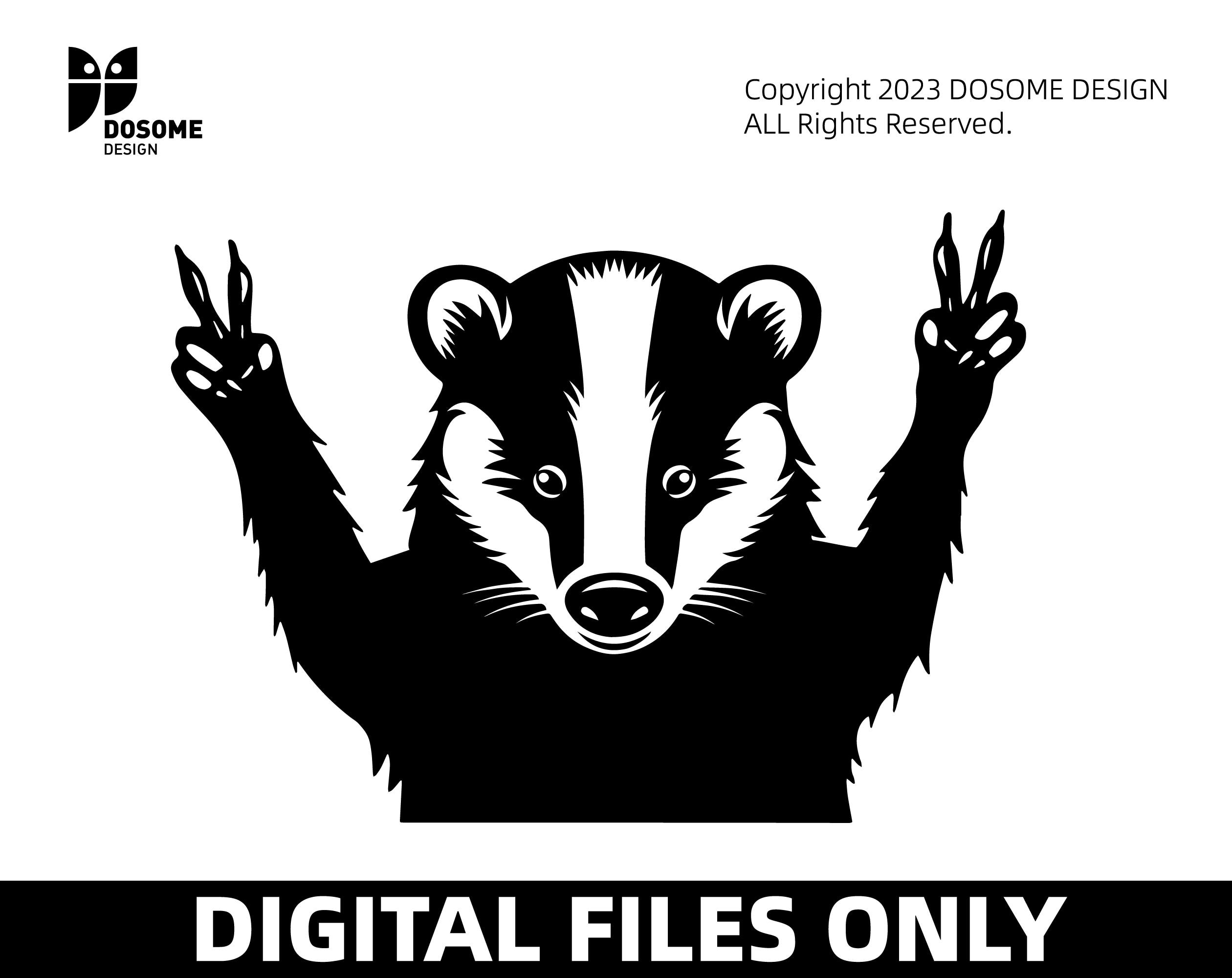 Badger Svg, Cute Badger Svg, Badger Vector Cutfile Png Pdf Svg Jpg for ...