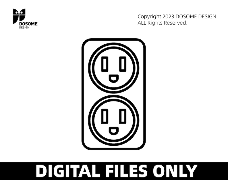 Power Outlet SVG Files Power Socket SVG Cut Files Power Outlet ...